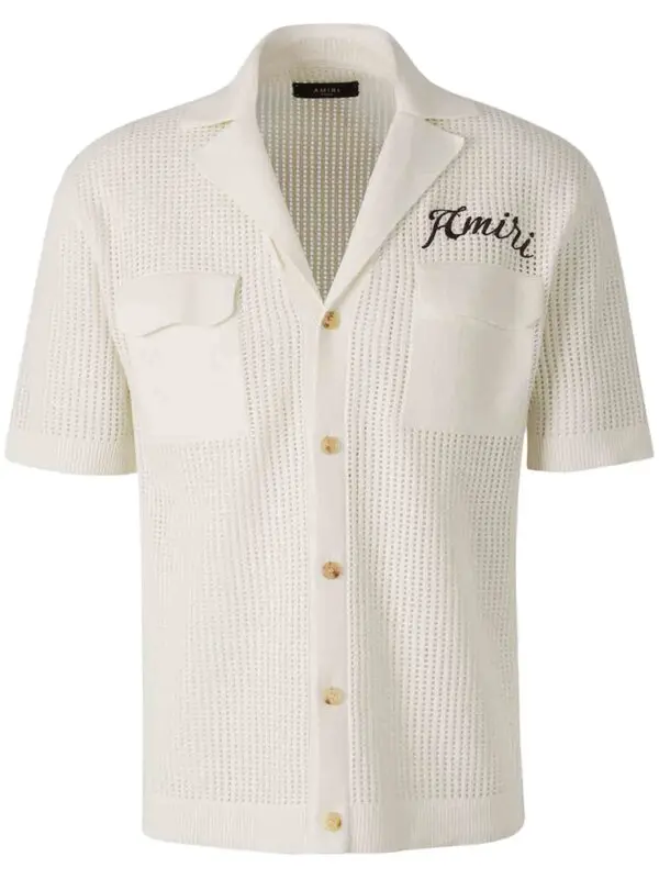 Amiri Logo-embroidered Shirt - Neutrals