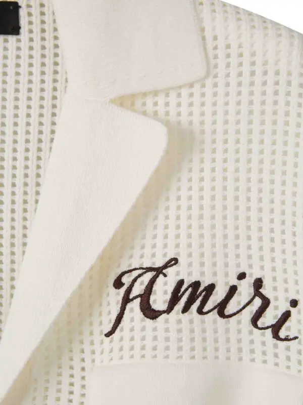 Amiri Logo-embroidered Shirt - Neutrals