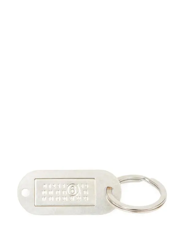 MAISON MARGIELA Numbers-engraved Keyring - Silver