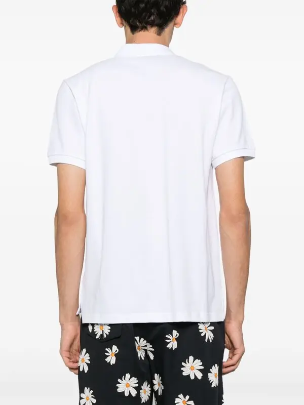 Moschino Logo-embroidered Polo Shirt - White