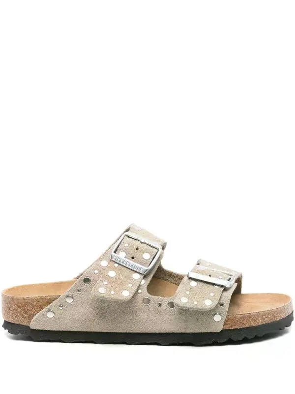 BIRKENSTOCK Arizona Studded Slides - Grey