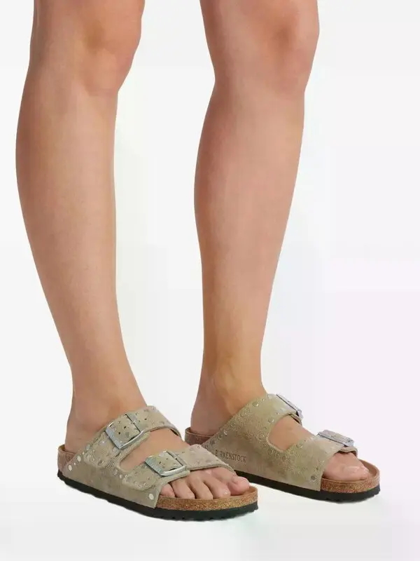 BIRKENSTOCK Arizona Studded Slides - Grey