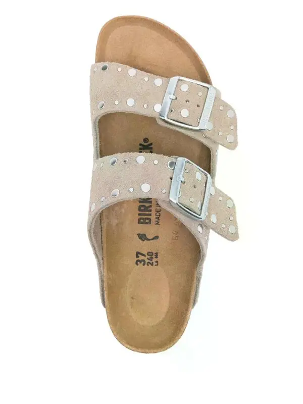 BIRKENSTOCK Arizona Studded Slides - Grey