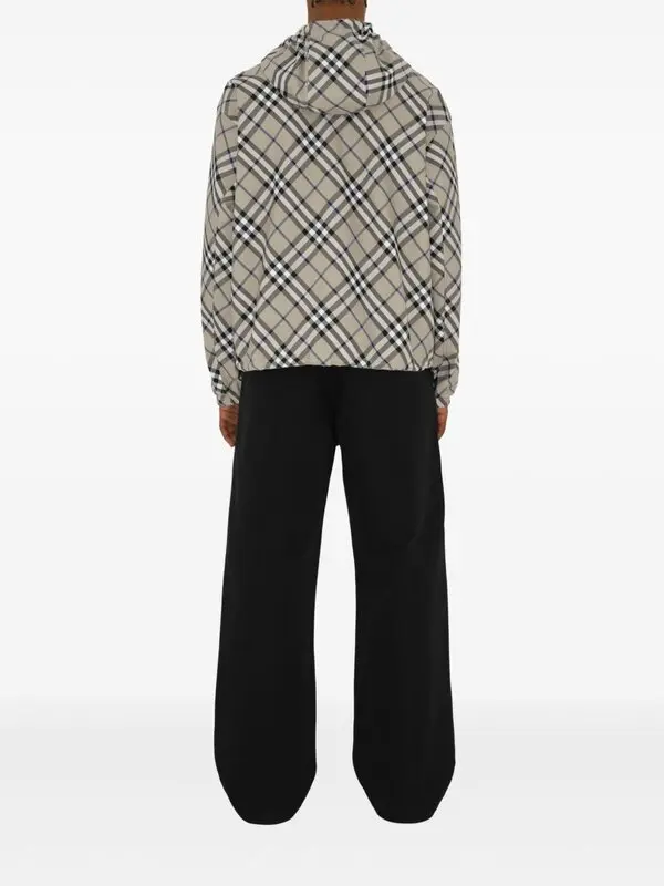 Burberry Checked Reversible Hooded Jacket - Neutrals