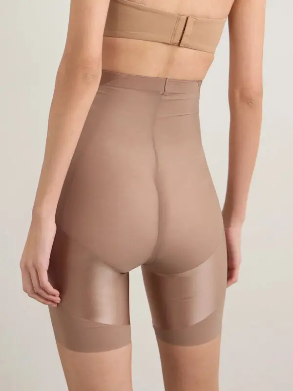 Spanx Spanxshape Satin-x High-waisted Mid-thigh Shorts