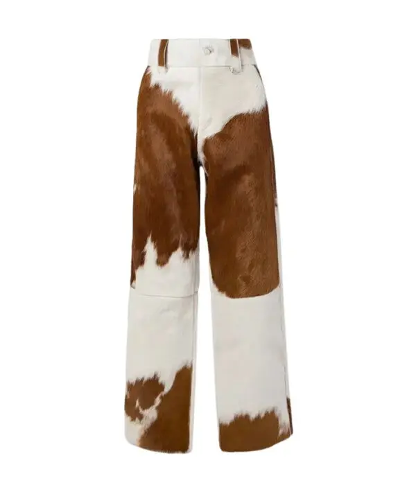 Cordova Highlands Calf Hair Wide-leg Pants