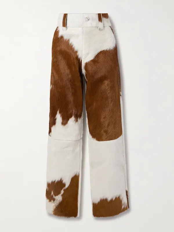 Cordova Highlands Calf Hair Wide-leg Pants