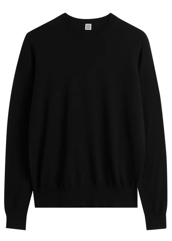 TOTEME Fine Crew Knit - Black