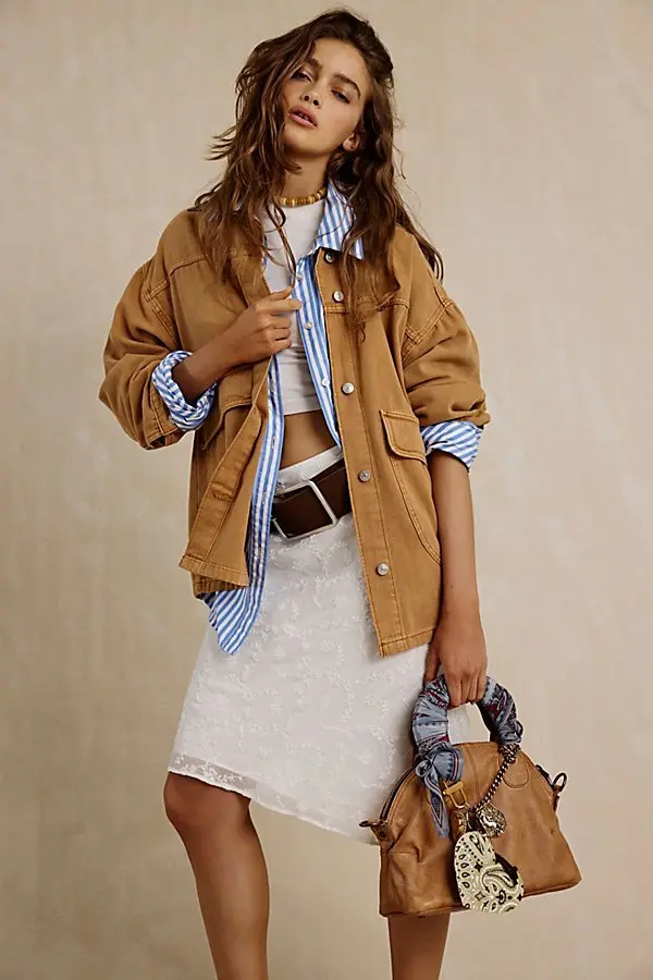 Free People We The Free Denim Jacket - Meercat