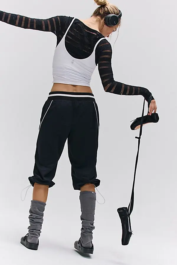 Free People Hot Mesh Capri Pants
