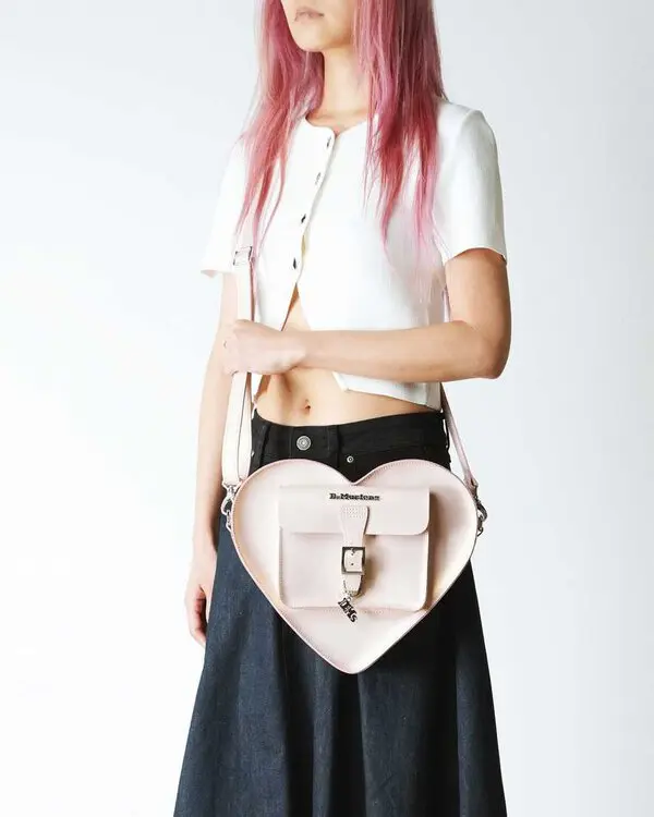 Dr. Martens Metallic Shift Leather Heart Bag