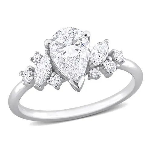 JULIANNA B. 14k Lab-grown Diamond Cluster Ring - White Gold