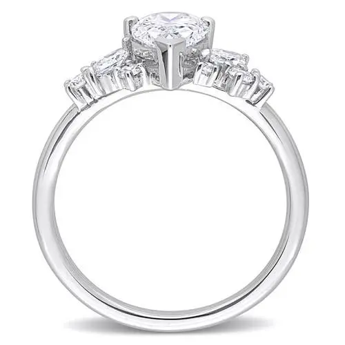 JULIANNA B. 14k Lab-grown Diamond Cluster Ring - White Gold