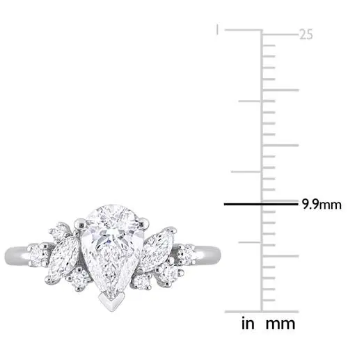 JULIANNA B. 14k Lab-grown Diamond Cluster Ring - White Gold