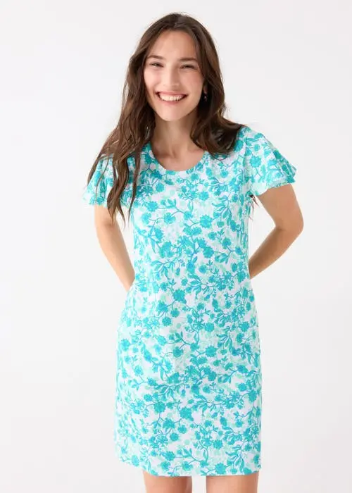 CABANA LIFE Ruffle Short Sleeve Dress