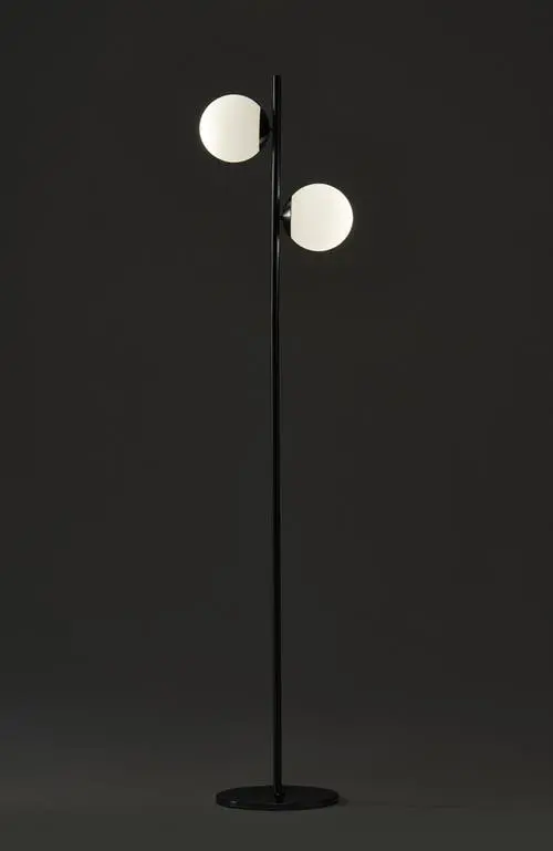 BRIGHTECH Sphere 65" Led Contemporary Tree Floor Lamp With Frosted Glass Globes