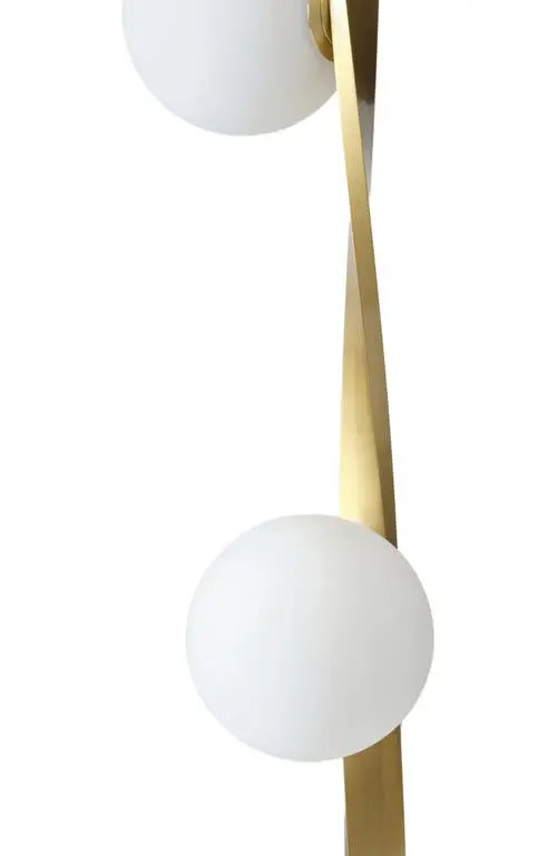 BRIGHTECH Nola 60" Dimmable Led Twisted Modern Floor Lamp With Glazed Glass Globes