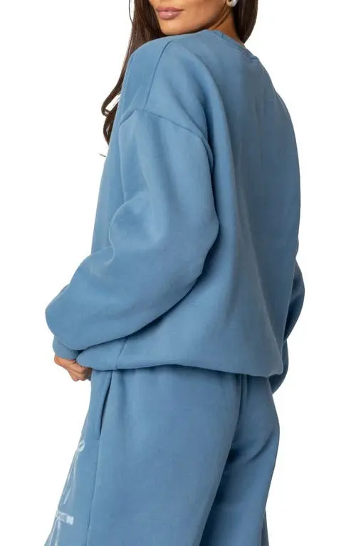 EDIKTED Bow Bliss Oversized Sweatshirt