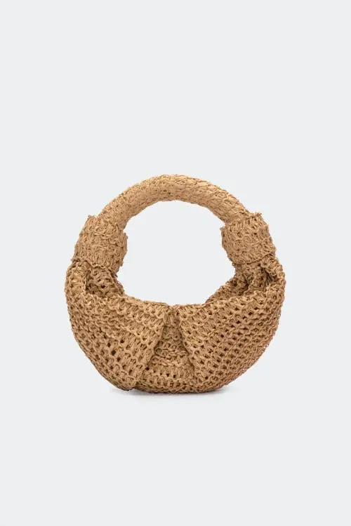 SIMONMILLER Raffia Lopsy Handbag - Natural