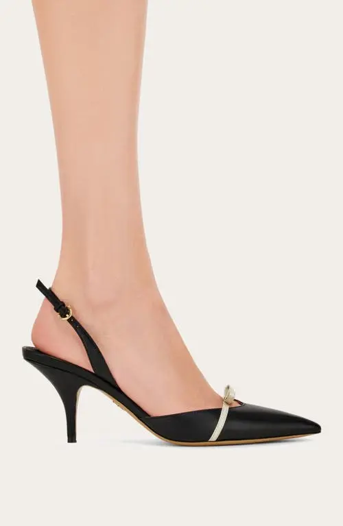 FERRAGAMO Gylla Pointed Toe Slingback Pumps - Nero
