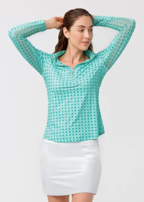 CABANA LIFE 1/4 Zip Sport Top - Flora