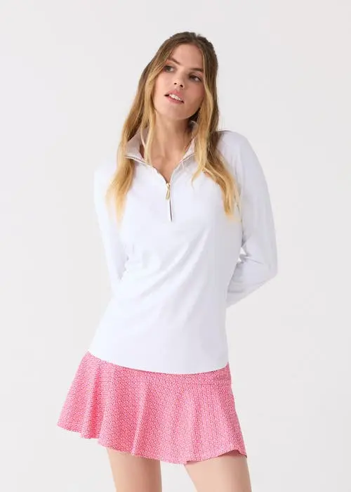 CABANA LIFE 1/4 Zip Sport Top - White