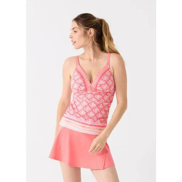 CABANA LIFE Embroidered Tankini Top - Amelia Island