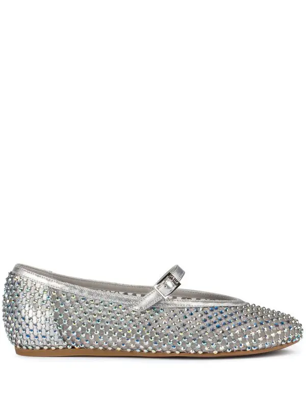 LE SILLA Gilda Ballerina Flats - Silver
