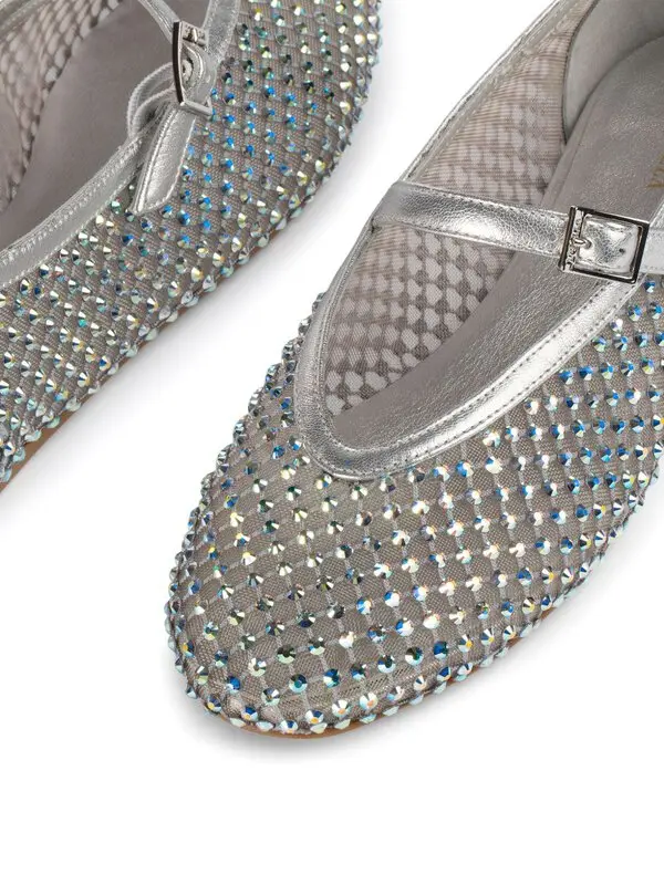 LE SILLA Gilda Ballerina Flats - Silver