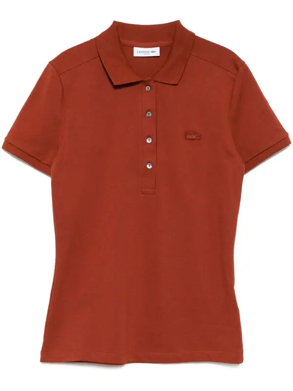 Lacoste Logo-patch Polo Top - Brown