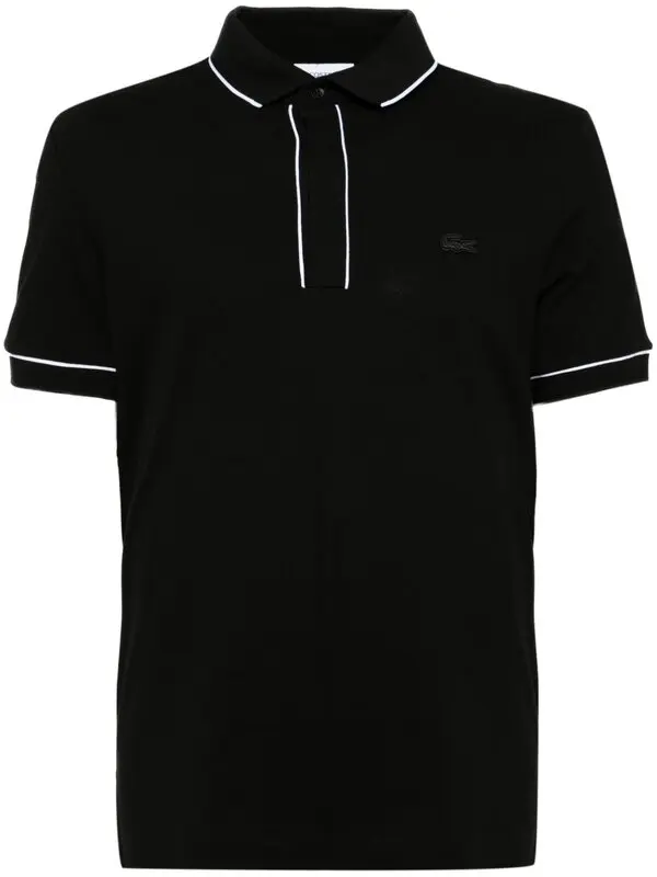 Lacoste Paris Stretch Piqué Polo Shirt - Black