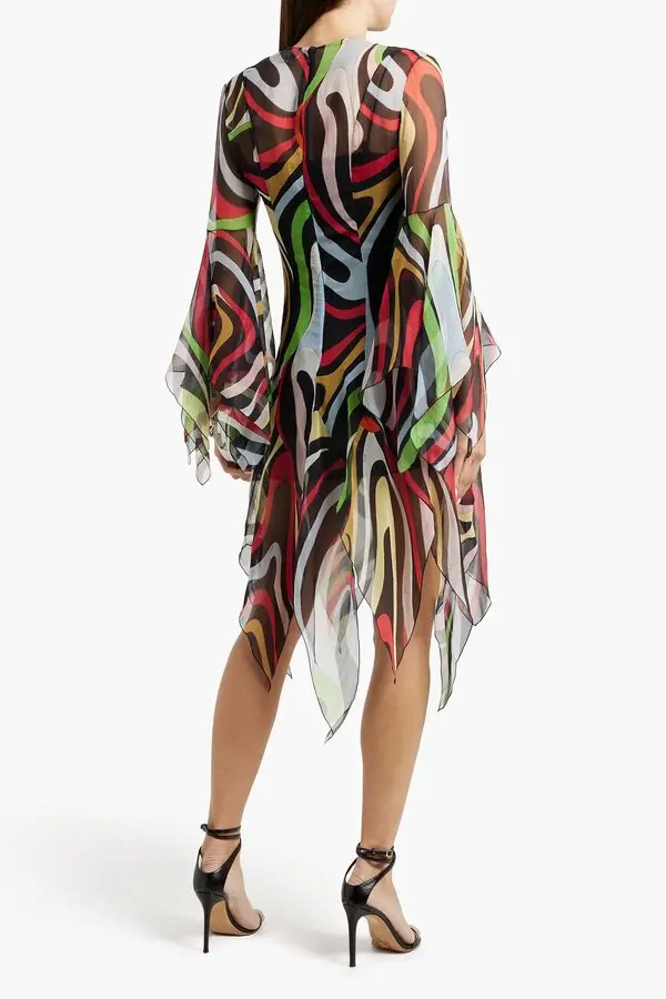 Emilio Pucci Printed Silk-georgette Dress