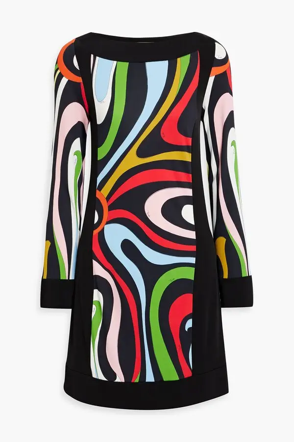 Emilio Pucci Printed Stretch-jersey Mini Dress