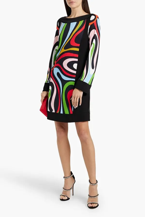 Emilio Pucci Printed Stretch-jersey Mini Dress