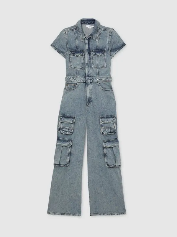 Good American Denim Cargo Jumpsuit