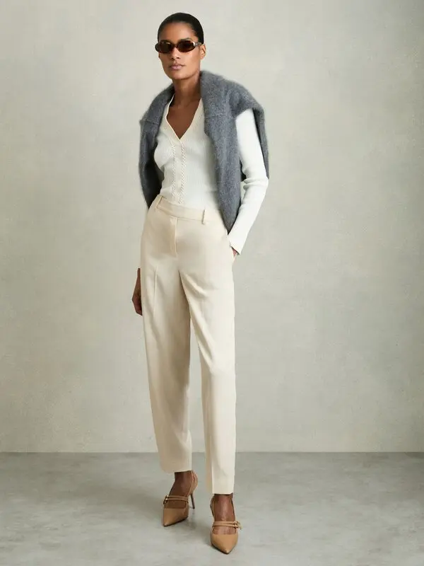 REISS Eve Tapered Trousers
