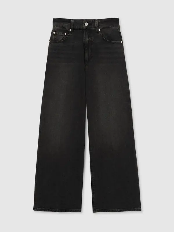 Paige The Sasha Wide-leg Cropped Jeans