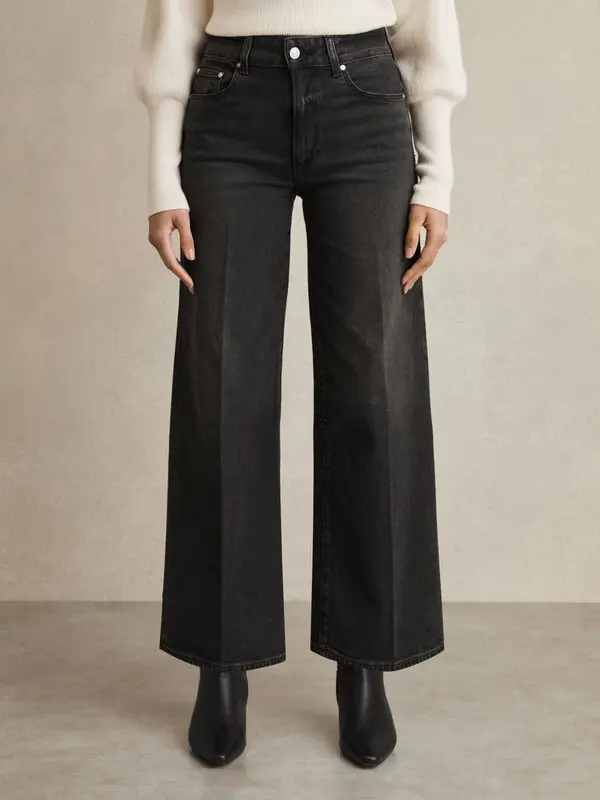 Paige The Sasha Wide-leg Cropped Jeans