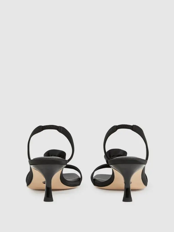 Paige Eva Rosette Satin Sandals