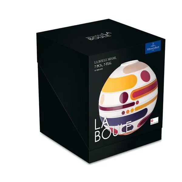 VILLEROY & BOCH Villeory & Boch La Boule Porcelain 7 Piece Dinnerware Set, Service For 2