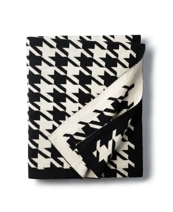 DOMANI HOME Houndstooth Throw Blanket