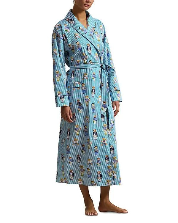 Polo Ralph Lauren Heritage Polo Bear Robe - Aqua Mist