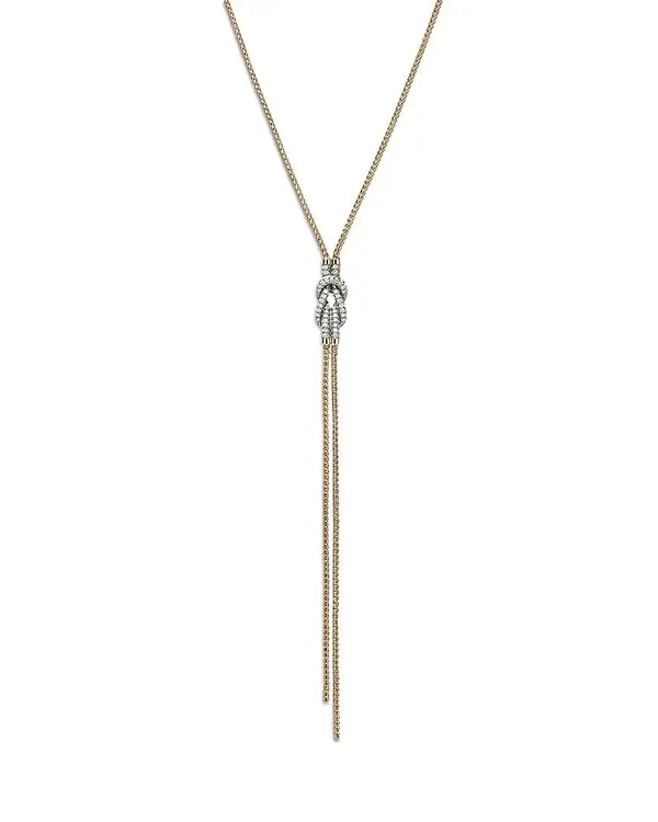 John Hardy 14k Yellow Diamond Love Knot Lariat Necklace - Gold