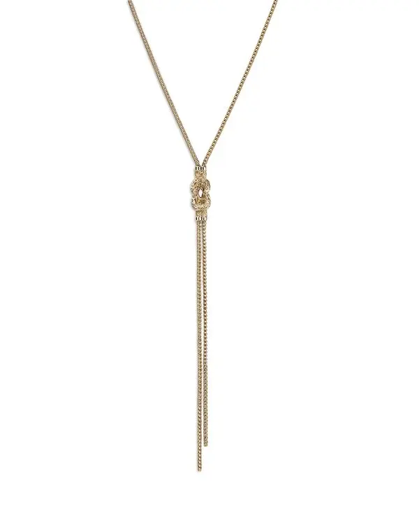 John Hardy 14k Yellow Diamond Love Knot Lariat Necklace - Gold