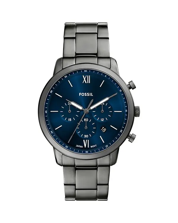 Fossil Neutra Chronograph Stainless Steel Watch - Navy/black