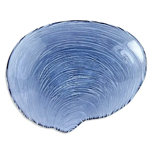 VIETRI Isola Glass Shell Plate - Blue
