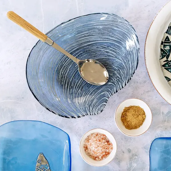 VIETRI Isola Glass Shell Plate