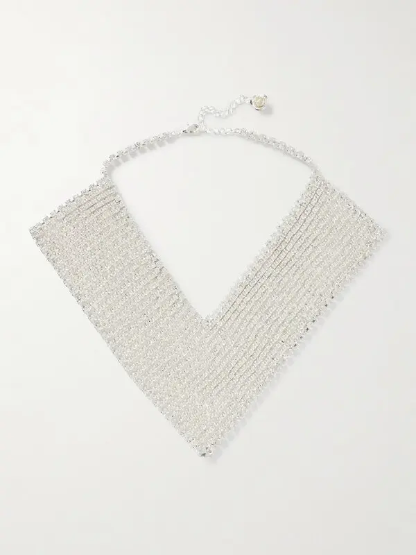 Magda Butrym Tone Crystal Necklace - Silver