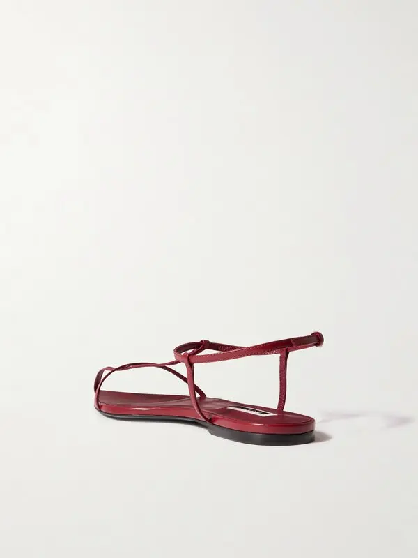JIL SANDER Leather Sandals - Red