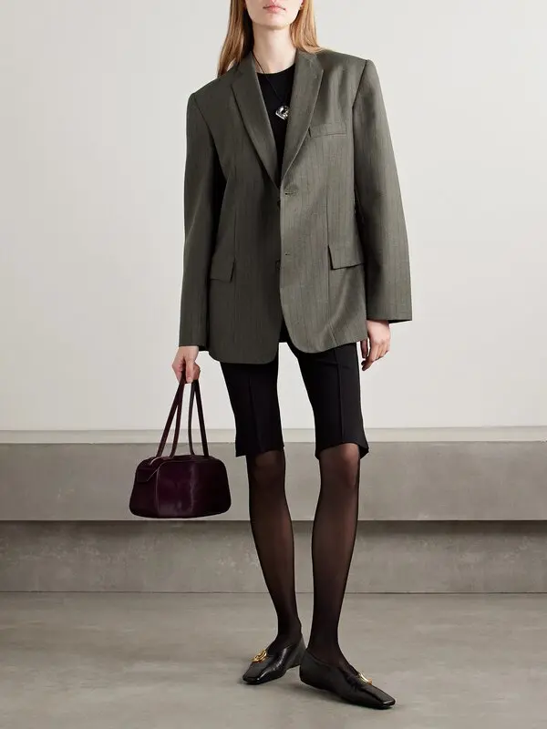 KALLMEYER Gemini Pinstriped Wool-twill Blazer